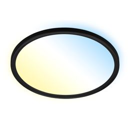 Brilo LED-Panelleuchte 'Slim' &Oslash; 29 x 3 cm dimmbar 18W 2400 lm schwarz