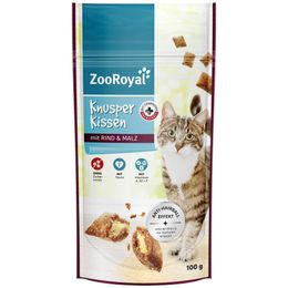 ZooRoyal Katzensnack 'Knusperkissen mit Rind & Malz' 100 g