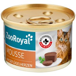 ZooRoyal Katzennassfutter 'Mousse mit Gefl&uuml;gelherzen' 85 g