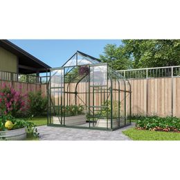 Vitavia Gew&auml;chshaus 'Diana 5000' 254,4 x 192 cm mit 3 mm Sicherheitsglas aluminiumfarben