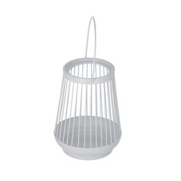 Laterne Metall wei&szlig; 19,5 cm