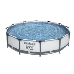 Bestway Aufstellpool 'Steel Pro Max ' grau/wei&szlig; rund &Oslash; 366 x 76 cm
