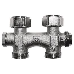 Pipetec Anschlussblock DG mit Bypass 3/4"