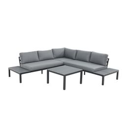 Mandalika Loungem&ouml;belset 'Miro' Aluminium anthrazit 4-teilig