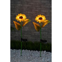 toom Gartensolarleuchte 'Sonnenblume' 74 x 15 cm 10 LEDs