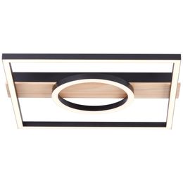 Brilliant LED-Deckenleuchte 'Maureen' holzfarben/schwarz 40 x 42 cm