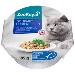 ZooRoyal Katzennassfutter 'Gourmet Leckerbissen Kabeljau Sauce' 85 g