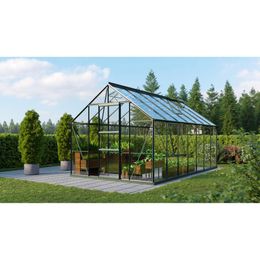Vitavia Gew&auml;chshaus 'Meridian 1 11500' 254,4 x 441 cm mit 3 mm Sicherheitsglas smaragdfarben