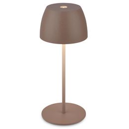 Brilo Akku-LED-Tischleuchte 'Serina Mini' 20 cm 2700K 2,5W 150lm dimmbar umbrasand