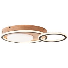 Brilliant LED-Deckenleuchte 'Karney' holzfarben/schwarz &Oslash; 39,4 cm