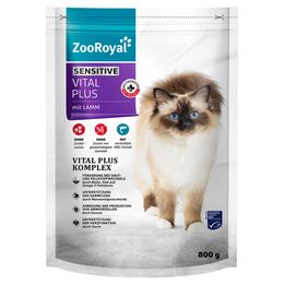 ZooRoyal Katzentrockenfutter 'Vital Plus Sensitive mit Lamm' 800 g