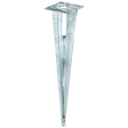 Alberts Einschlagbodenh&uuml;lse f&uuml;r Zaunpf&auml;hle aus Metallrohren silber &Oslash; 3,4 x 50 cm