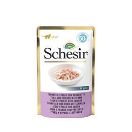 Schesir Katzenfutter Thunfisch Huhn Schinken 50 g