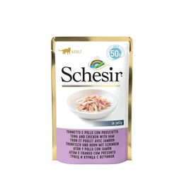 Schesir Katzenfutter Thunfisch Huhn Schinken 50 g