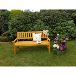 Promadino Gartenbank 'Johanna' 3-Sitzer Holz braun 154 x 91 x 71 cm