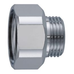 &Uuml;bergangsadapter Messing verchromt 1/2"/3/8"