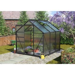 Vitavia Gew&auml;chshaus 'Calypso 4400' 195 x 228 cm mit 6 mm Hohlkammerplatten schwarz