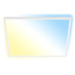 Brilo LED-Deckenleuchte 'Slim' 42 x 42 cm CCT dimmbar 22W 3000 lm 2700-6500 K wei&szlig;
