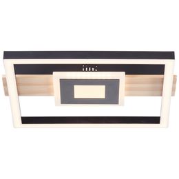 Brilliant LED-Deckenleuchte 'Baldo' holzfarben/schwarz 27 x 29 cm