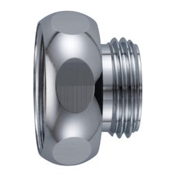 &Uuml;bergangsadapter Messing verchromt 3/4"/1/2"