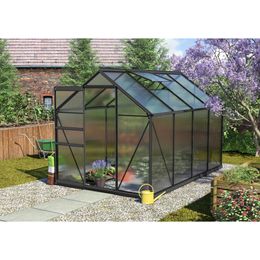 Vitavia Gew&auml;chshaus 'Calypso 5800' 195 x 302 cm mit 6 mm Hohlkammerplatten schwarz
