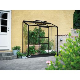 HALLS Anlehngew&auml;chshaus 'Altan 3' 69 x 194 cm mit 3 mm Blankglas schwarz