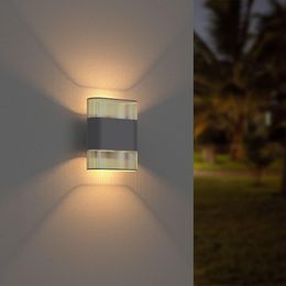 LED-Wandleuchte 'Kairo' grau 25 x 20 x 11 cm