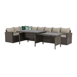 Mandalika Loungem&ouml;belset 'Monza' Aluminium beige 5-teilig