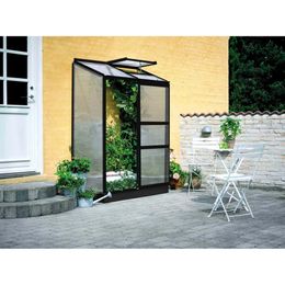 HALLS Anlehngew&auml;chshaus 'Altan 2' 69 x 132 cm mit 4 mm Doppelstegplatten schwarz