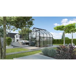 Vitavia Gew&auml;chshaus 'Diana 6700' 254 x 254 cm mit 4 mm Hohlkammerplatten schwarz