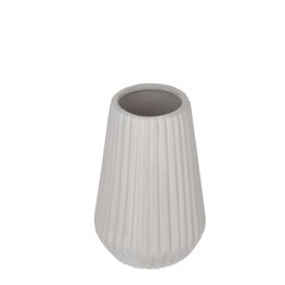Deko-Vase Riffle wei&szlig; 8 x 13,5 cm