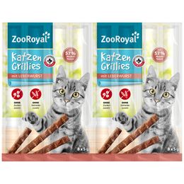 ZooRoyal Katzensnack 'Katzen-Grillies mit Leberwurst' 8 x 5 g