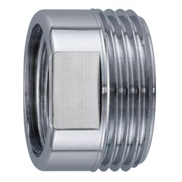 &Uuml;bergangsadapter Messing verchromt 1/2"/3/4"