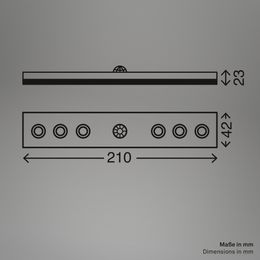 Briloner LED-Unterbauleuchte 'Sesto' 0,48 W 5 lm tageslichtwei&szlig; 20 x 4,2 cm