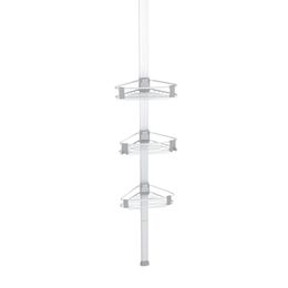 Wenko Teleskop-Eckregal 'Purio' silber/grau 3 K&ouml;rbe 188-280 cm
