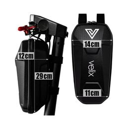 Rolektro Velix-Zubeh&ouml;r, Tasche f&uuml;r Lenker, 30cm L&auml;nge mit Halteb&auml;nder, Schwarz, mit Logo