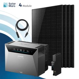 Solarmars&reg; 2000W Balkonkraftwerk mit Speicher, Anker SOLIX Solarbank 4 E5000 Pro,5kWh - Ohne Halterung