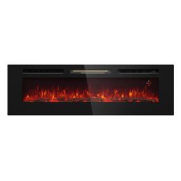 Klarstein Galeras 152 Elektrischer Wandkamin 1800W LED Schwarz 152.5 x 47 x 13 cm