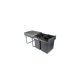 Emuca Recycle, Anthrazit, Kunststoff, 34.2x39x46.9 cm, K&uuml;chen, K&uuml;chenausstattung, M&uuml;lleimer