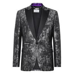 Philipp Plein Einknopf-Blazer Slim Fit Gothic Plein