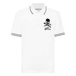 Philipp Plein Piquet Polo Shirt Skull & Bones