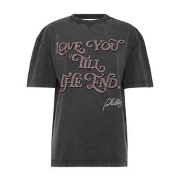 Philipp Plein Open Back Man Fit T-Shirt Love Plein