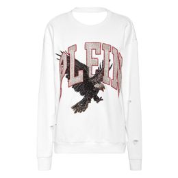 Philipp Plein Open Back Roundneck Sweatshirt Plein Eagle