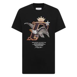Philipp Plein Round Neck T-Shirt Eagle Plein Worldwide