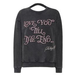 Philipp Plein Open Back Roundneck Sweatshirt Love Plein