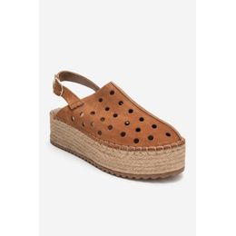 Fraga Leder Keilabsatz Sandale