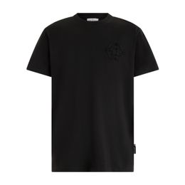 Philipp Plein Round Neck T-Shirt Raw Edge Monogram Monogram