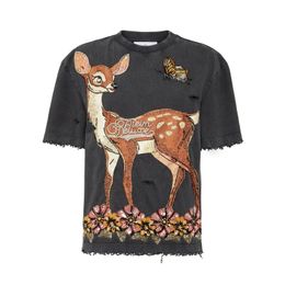 Philipp Plein Man Fit Destroyed T-Shirt Fairy