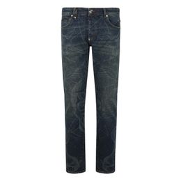 Philipp Plein Printed Super Straight Cut Jeans Tattoo