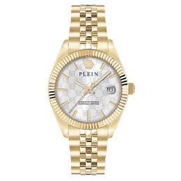 Philipp Plein Date Superlative Gold Damen Armbanduhr PWYFA1026
